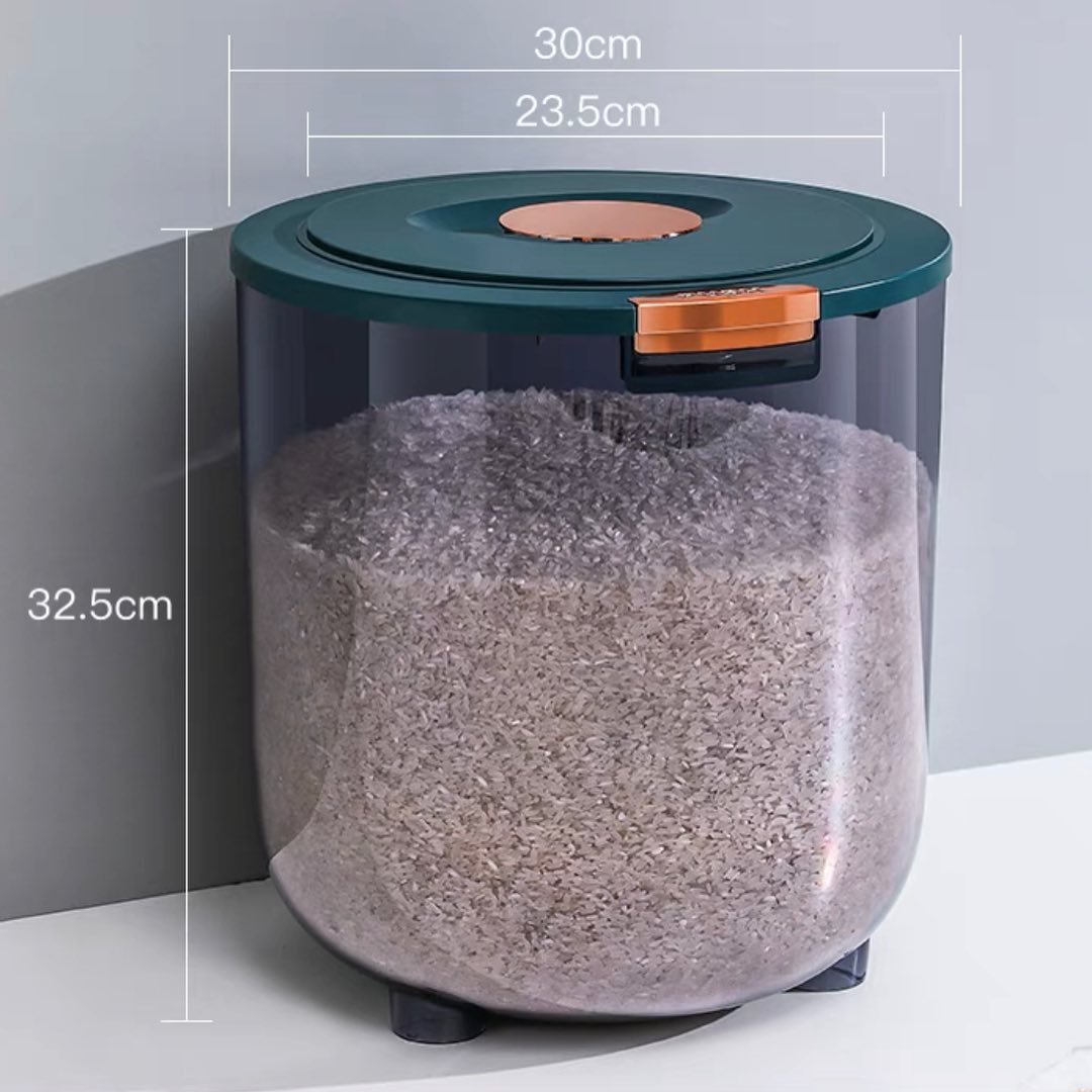 PREORDER 15KG Moisture Proof Rice Storage Available in Green and White ...