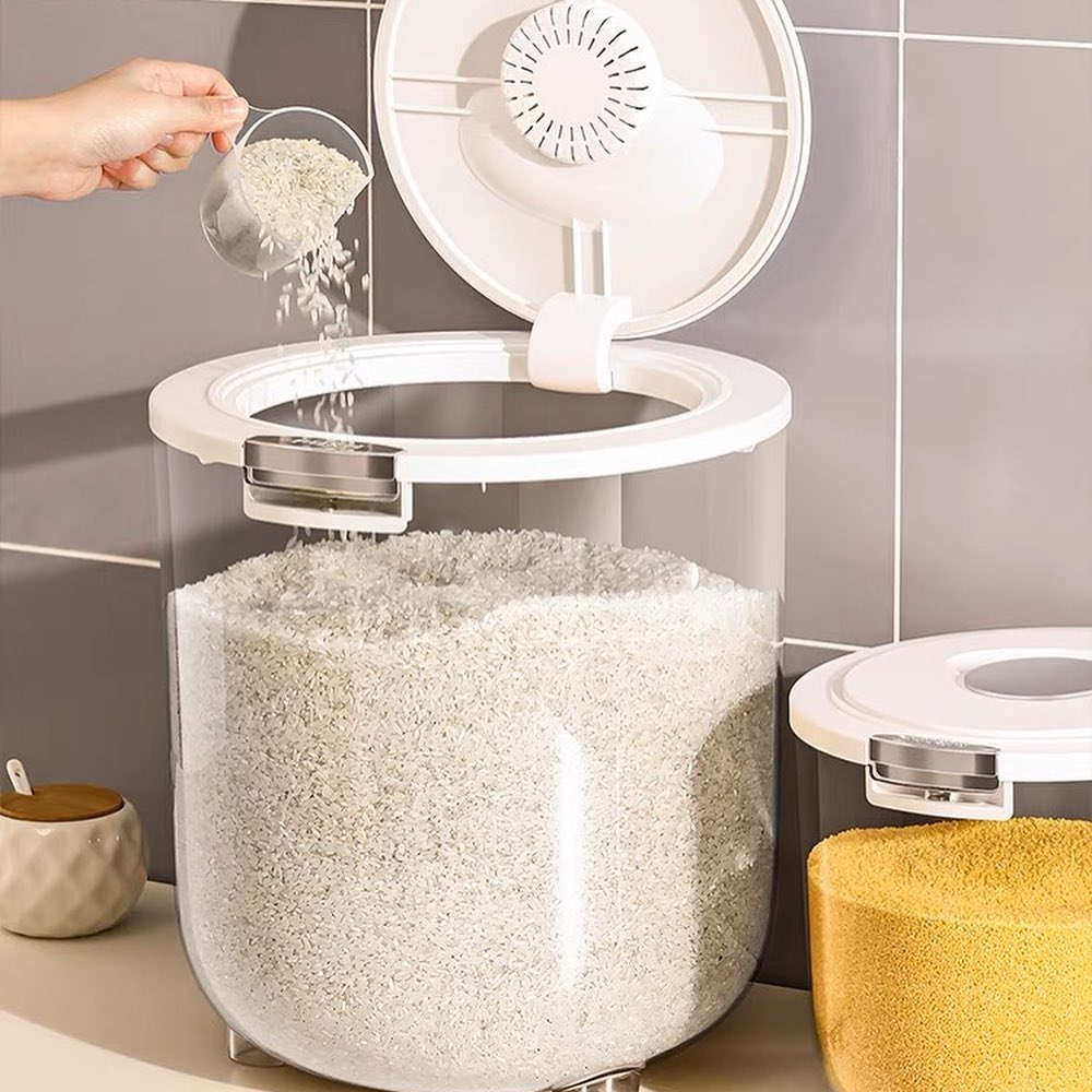 PREORDER 15KG Moisture Proof Rice Storage Available in Green and White ...
